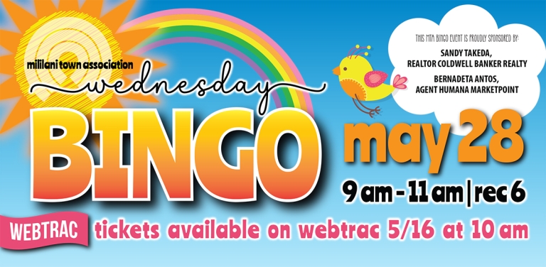 5/28/25 Wednesday BINGO | Mililani Town Association – Official Site